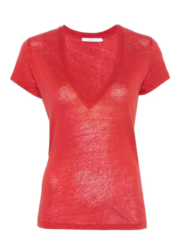 IRO PARIS V-neck T-shirt - Red