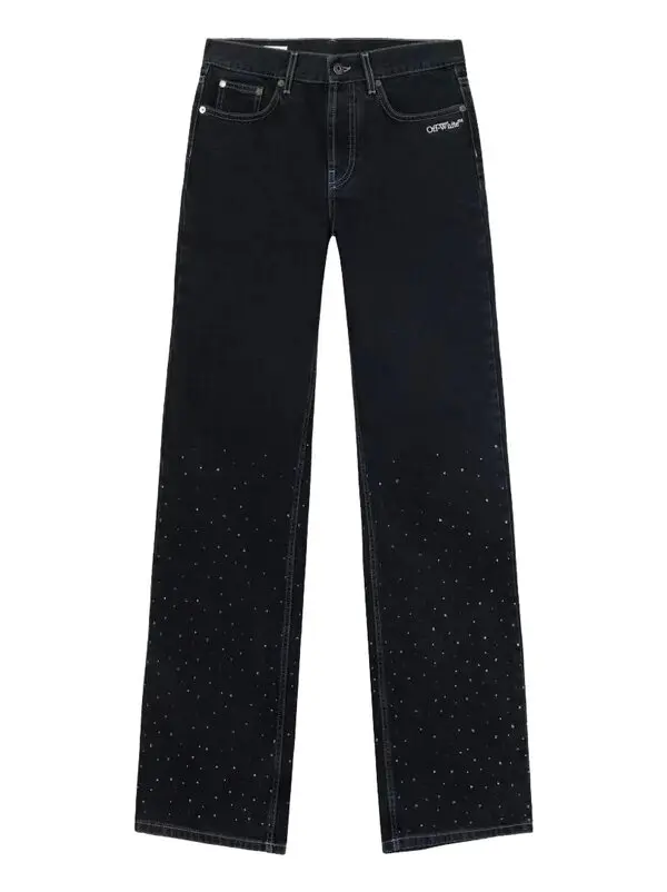 Off-White Crystal-embellished Jeans - Black