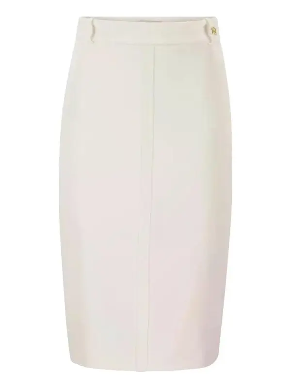 Elisabetta Franchi Logo-detail Midi Skirt - Neutrals