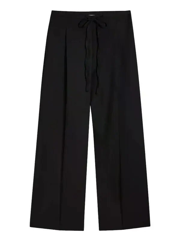 RÓHE Drawstring Wide Leg Pants - Black