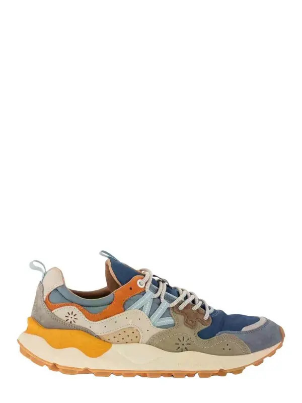 FLOWER MOUNTAIN Yamano 3 Panelled Sneakers - Blue