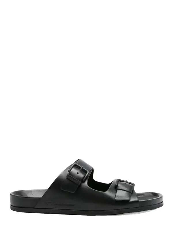 Ami Buckle Strap Sliders - Black