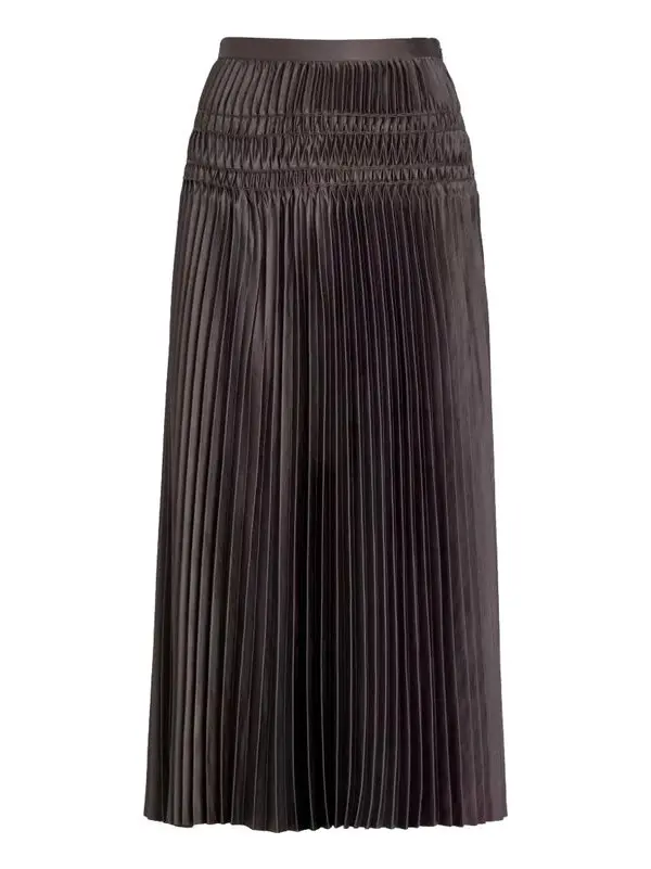 JOSEPH Hayes Pleated Skirt - Brown