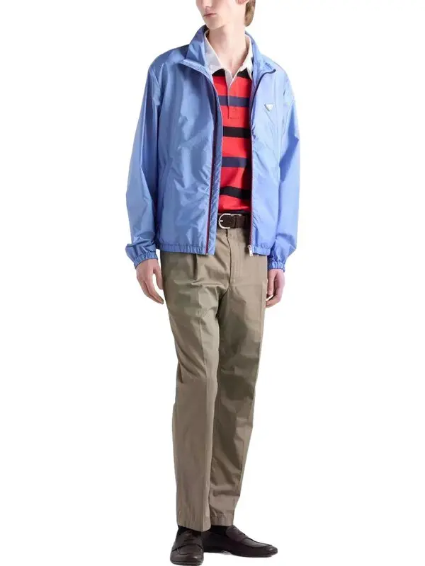 Prada Logo-plaque Jacket - Blue