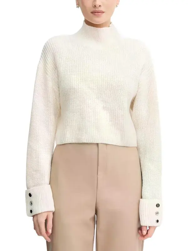 GAUDI Turtleneck Ribbed Sweater - Neutrals