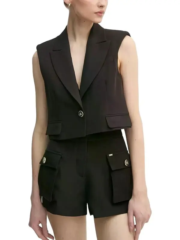 GAUDI Cropped Vest - Black