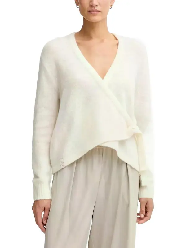 GAUDI V-neck Wrap Cardigan - White