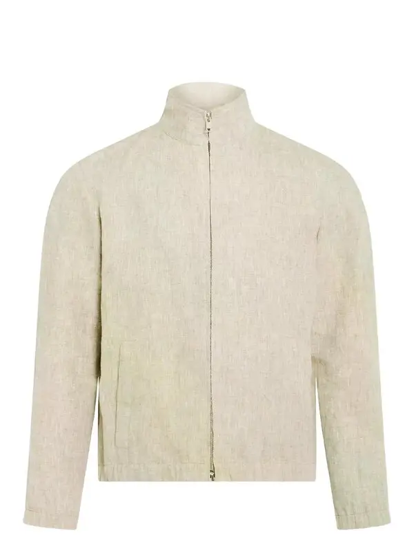 YVES SALOMON Zip-up Linen Jacket - Neutrals