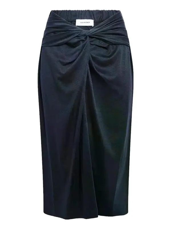 YVES SALOMON Draped Skirt - Black