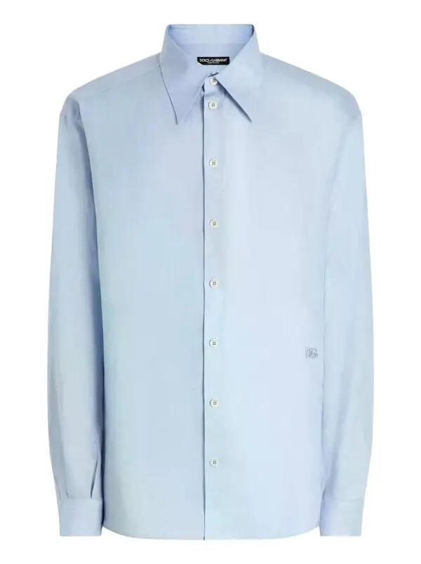 Dolce & Gabbana Tailored Linen Shirt - Blue