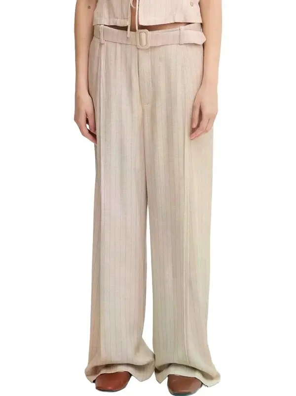 MOS MOSH Pinstripe Trousers - Neutrals