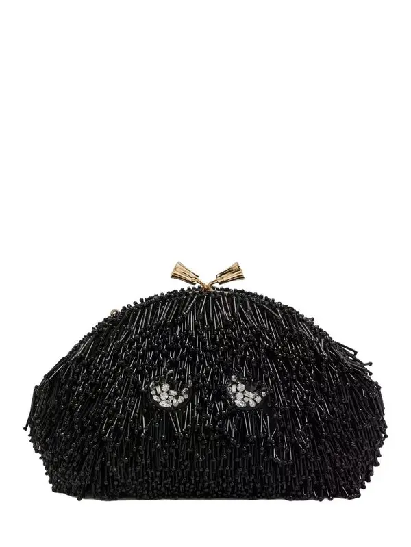 ANYA HINDMARCH Eyes Embellished Clutch - Black
