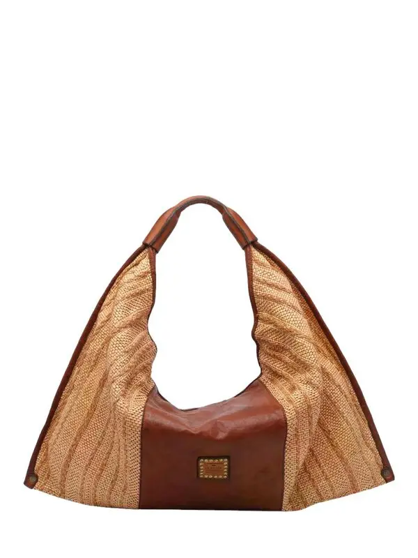 CAMPOMAGGI Atena Zip-up Shoulder Bag - Neutrals