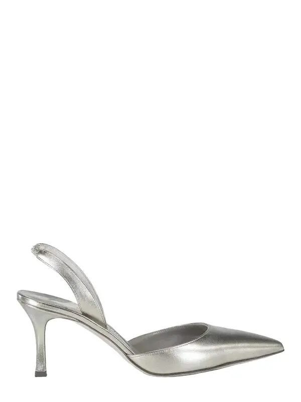 Manolo Blahnik 70mm Carolyne Slingback Heeled Pumps - Silver