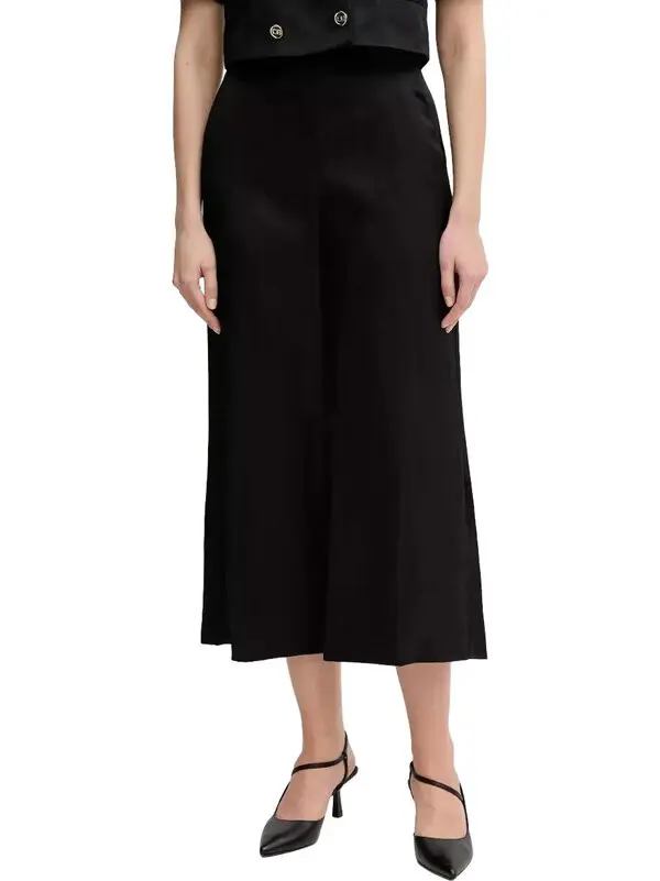 GAUDI Flared Cropped Trousers - Black