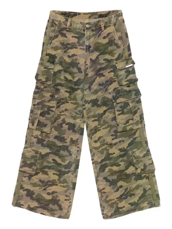 Ksubi Dropout Camouflage Cargo Pants - Green