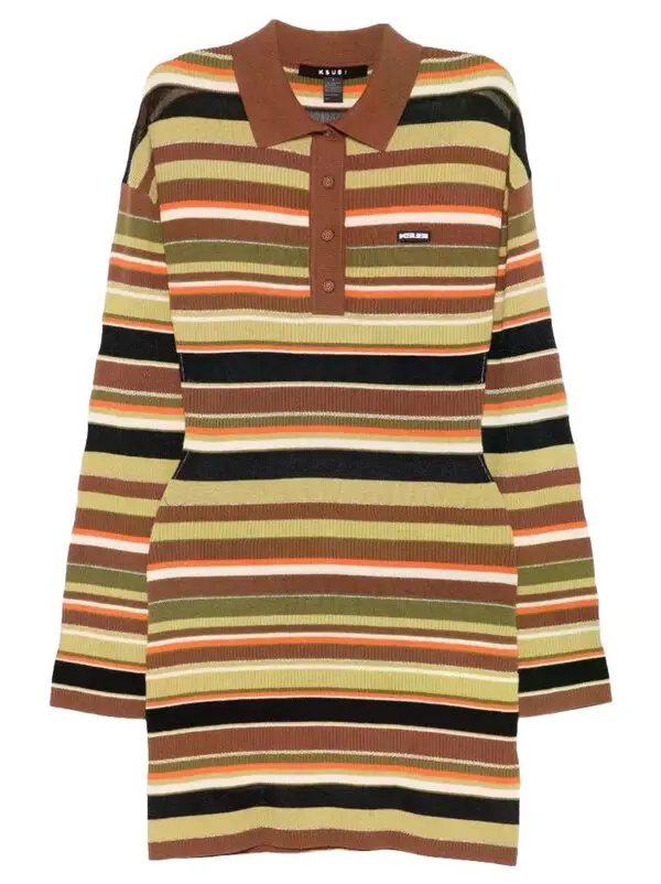 Ksubi Tamrin Striped Mini Dress - Brown