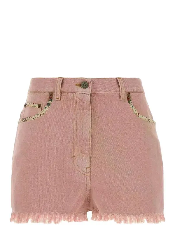 Valentino Garavani Denim Shorts - Pink