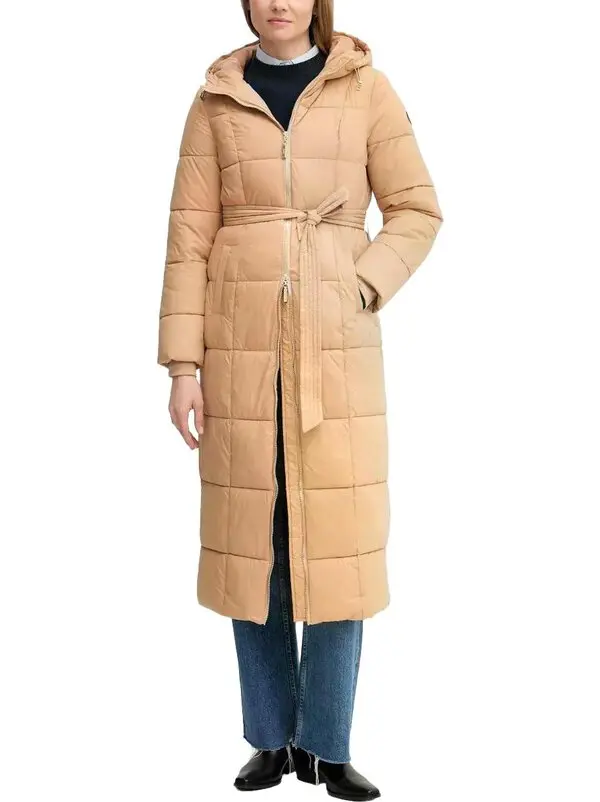 GAUDI Hooded Belted Coat - Neutrals