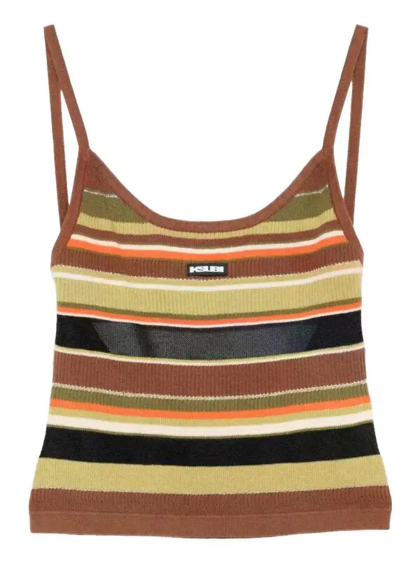 Ksubi Tamrin Striped Tank Top - Brown