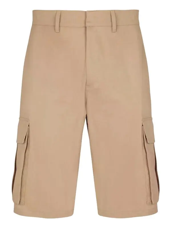 Balmain Cotton Cargo Bermuda Shorts - Neutrals