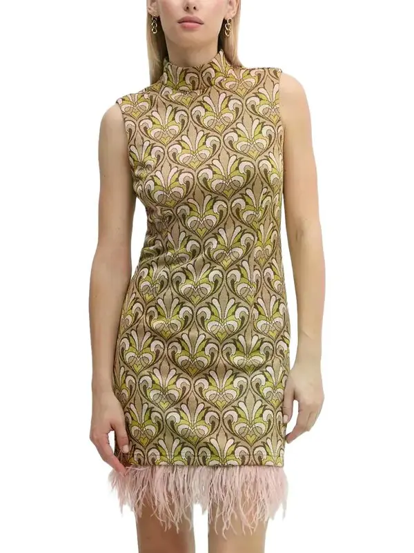 GAUDI Patterned Mini Dress - Neutrals