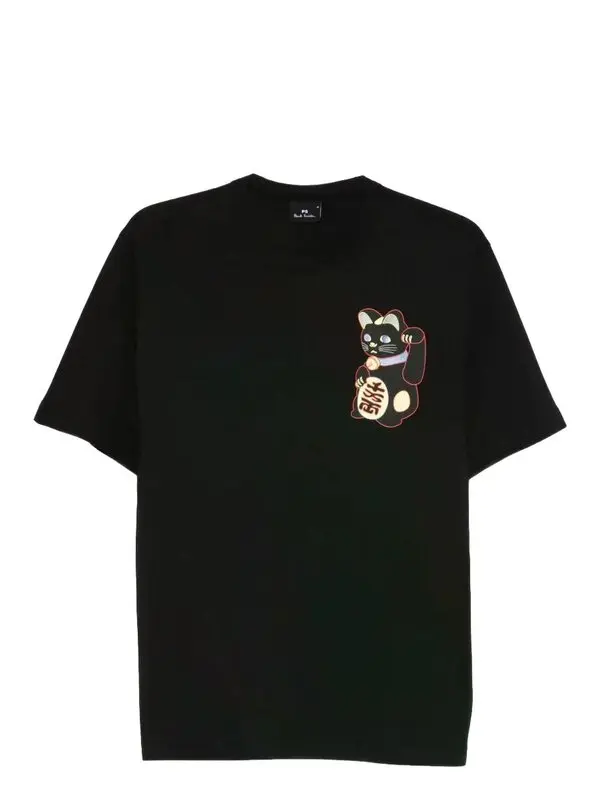 Paul Smith Print-detail T-shirt - Black