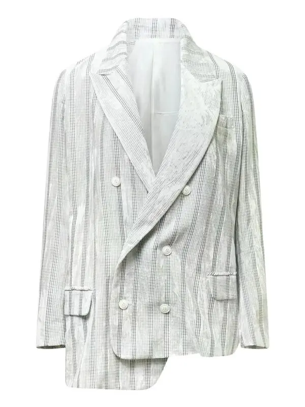 Yohji Yamamoto Asymmetry Double Jacket - White