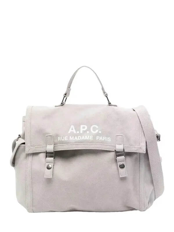 A.p.c. Logo Detail Messenger Bag - Neutrals