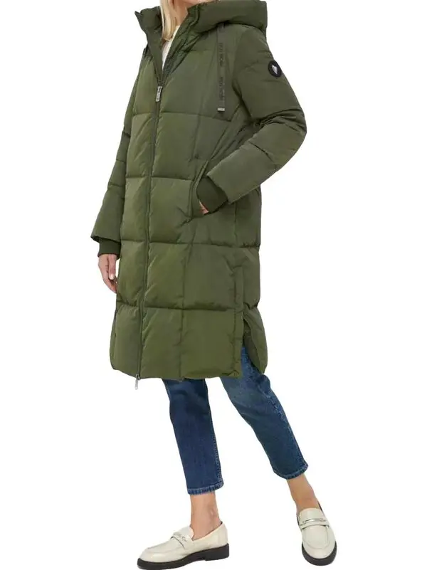 MOS MOSH Quilted Hooded Coat - Green