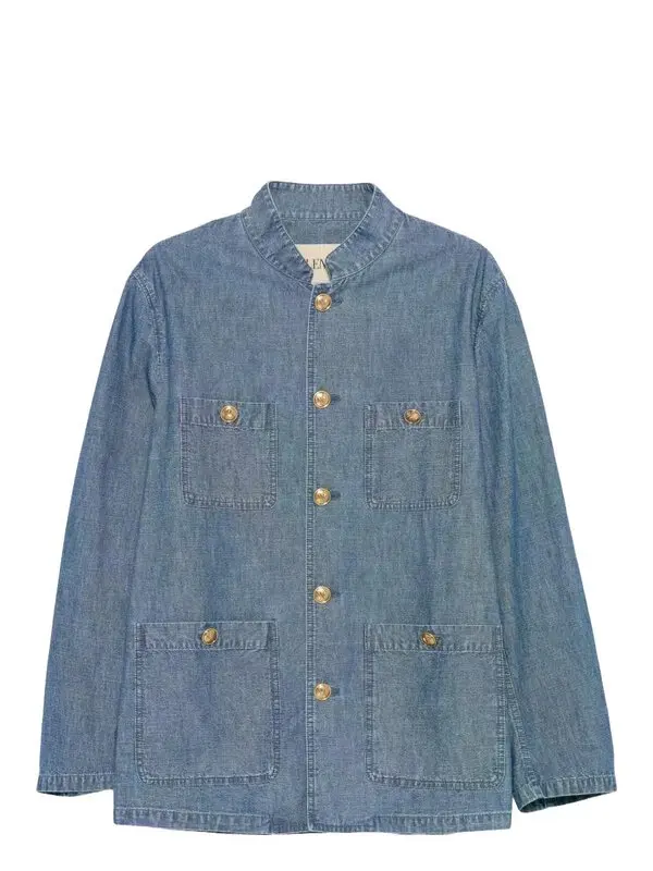 Valentino Garavani Sahariana Buttoned Pocket Shirt Jacket - Blue