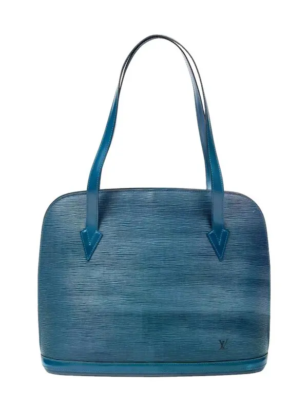 LOUIS VUITTON 1996 Lussac Leather Shoulder Bag - Blue