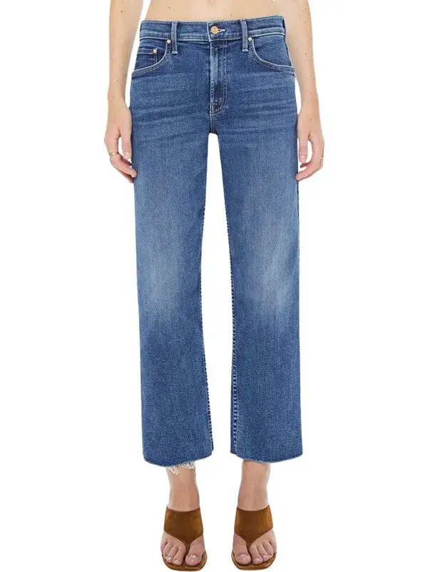 MOTHER The Newbie High Waist Crop Straight Leg Jeans - Prized Possession