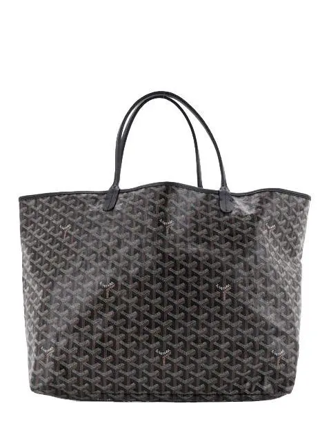 Goyard Saint Louis Tote Coated Canvas Gm - Black