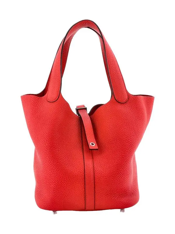 HERMES Picotin Lock Bag Clemence Mm - Rouge Tomate