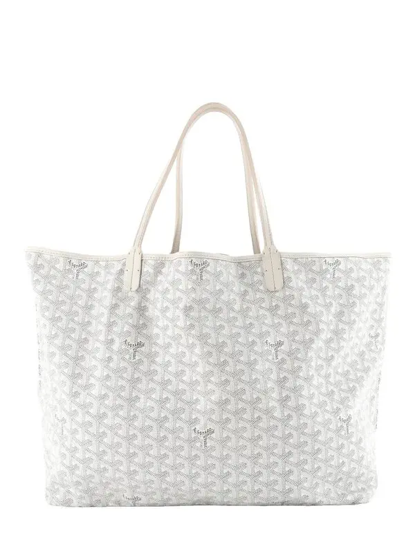 GOYARD Saint Louis Gm Tote Coated Canvas - White