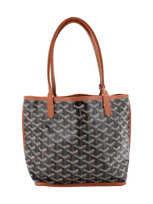 GOYARD Anjou Reversible Mini Tote Coated Canvas - Brown