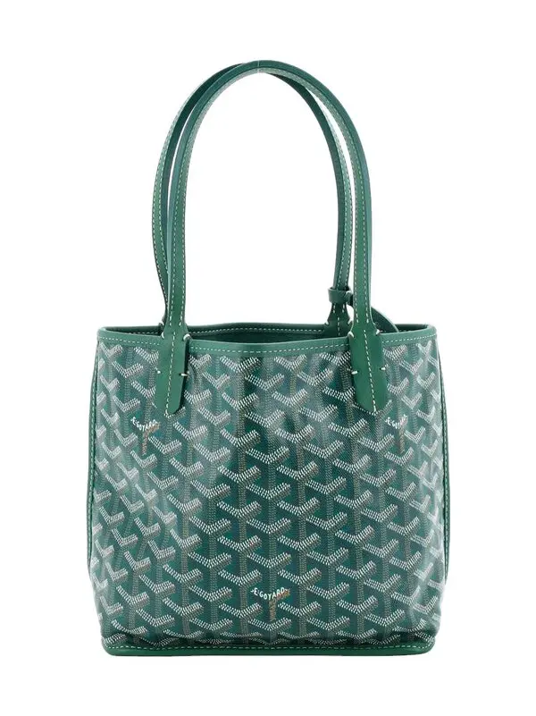 GOYARD Anjou Reversible Mini Tote Coated Canvas - Green