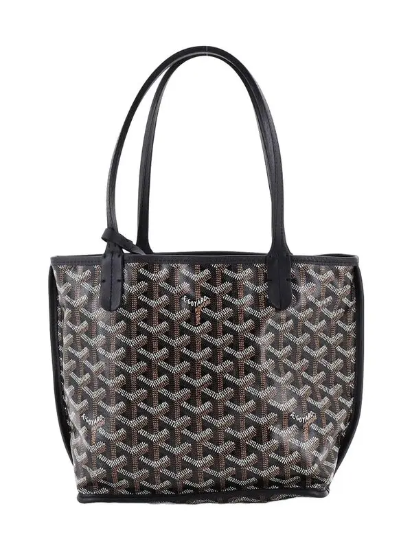 GOYARD Anjou Reversible Mini Tote Coated Canvas - Black