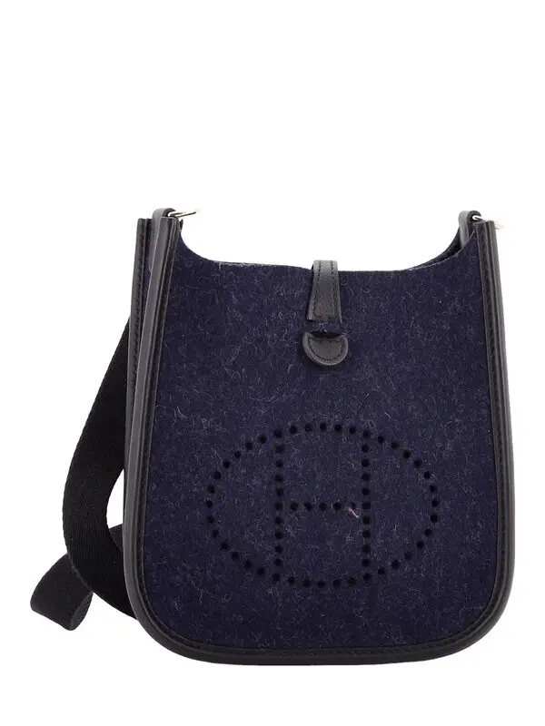 HERMES Evelyne Bag Gen Iii Felt Tpm - Bleu Nuit