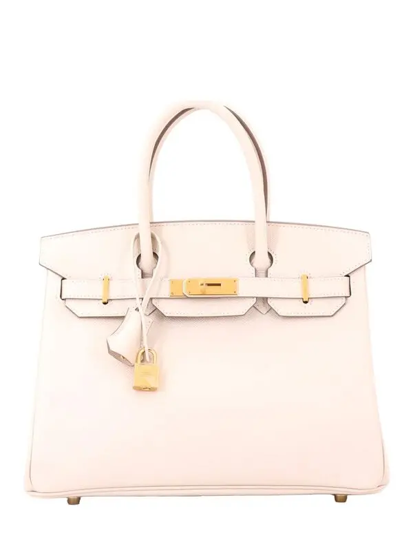 Hermès Birkin 30 Handbag Light Epsom With Gold Hardware - Craie