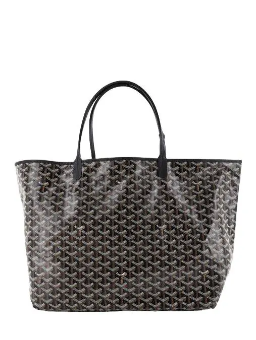 Goyard Saint Louis Tote Coated Canvas Gm - Black