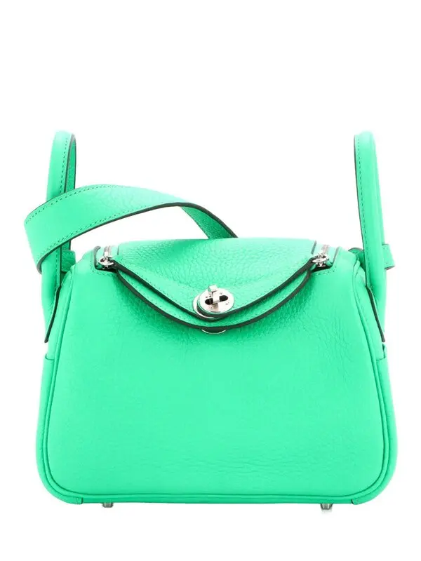 HERMES Lindy Bag Clemence Mini - Vert Comics