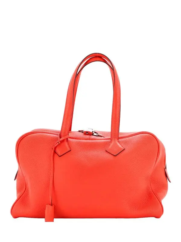 HERMES Victoria Ii Bag Clemence 35 - Rouge Pivoine