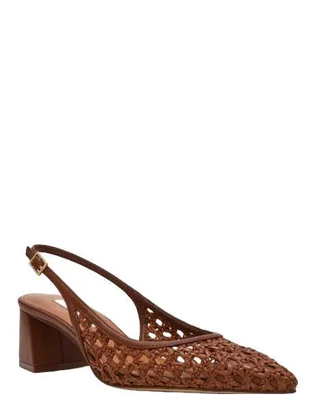 Steve Madden Robyn Pointed Toe Slingback Pumps - Brown