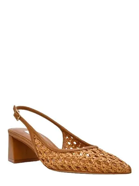 Steve Madden Robyn Pointed Toe Slingback Pumps - Tan
