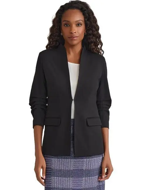 Misook Tailored Luxestretch Ponte Blazer - Black