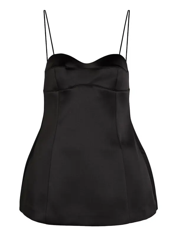 RÓHE Satin Top - Black
