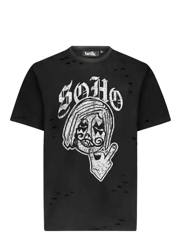 HACULLA. Soho Distressed T-shirt - Black