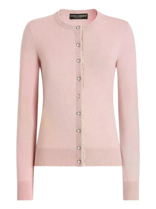 Dolce & Gabbana Buttoned Lace Cardigan - Pink